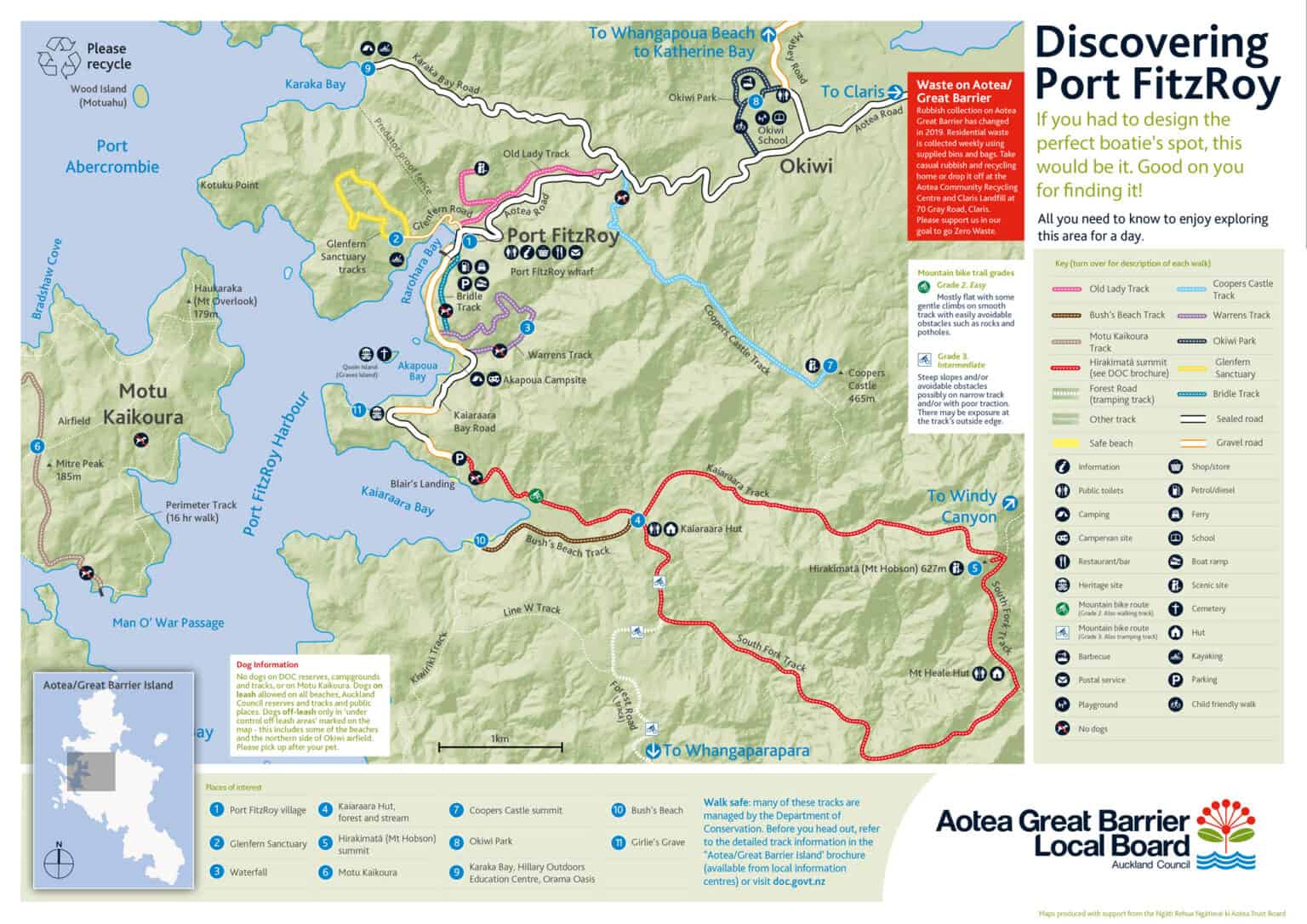 Maps to help you explore Aotea Great Barrier Island