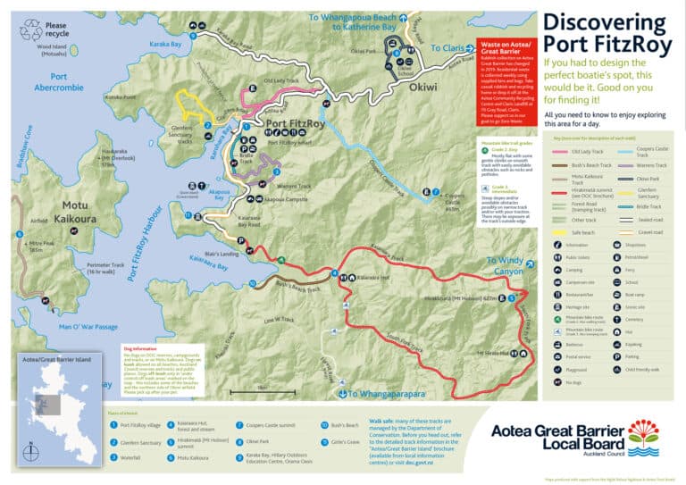 Maps to help you explore Aotea Great Barrier Island