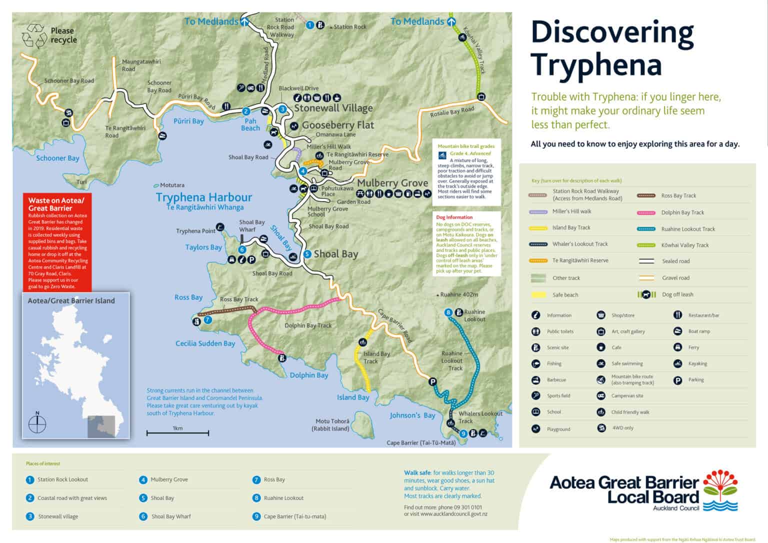 Maps to help you explore Aotea Great Barrier Island