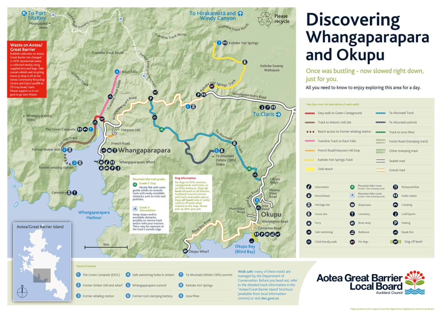 Maps to help you explore Aotea Great Barrier Island