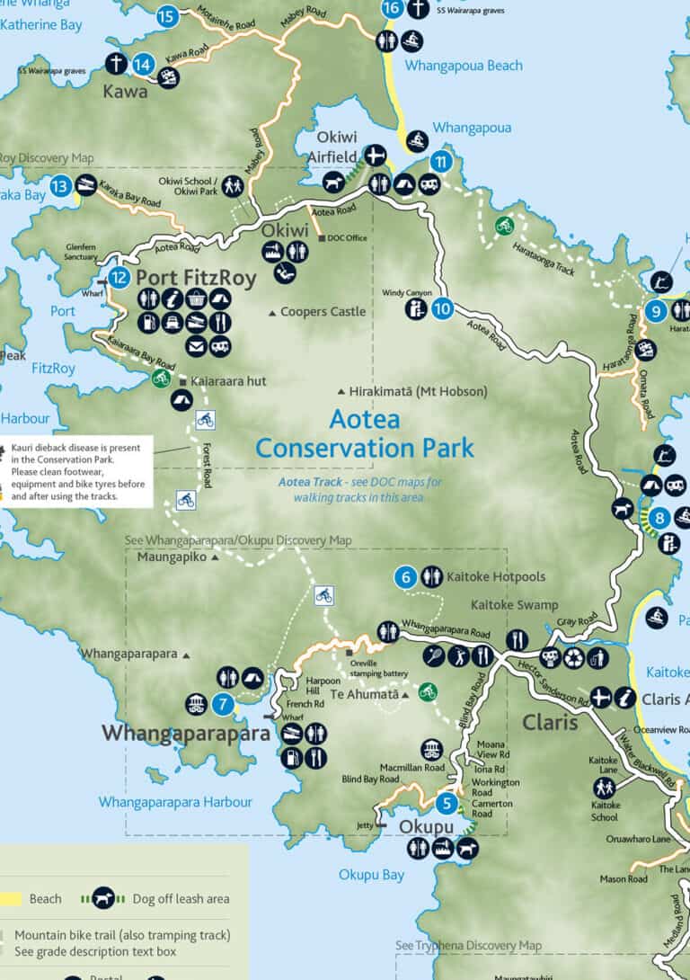 Maps to help you explore Aotea Great Barrier Island