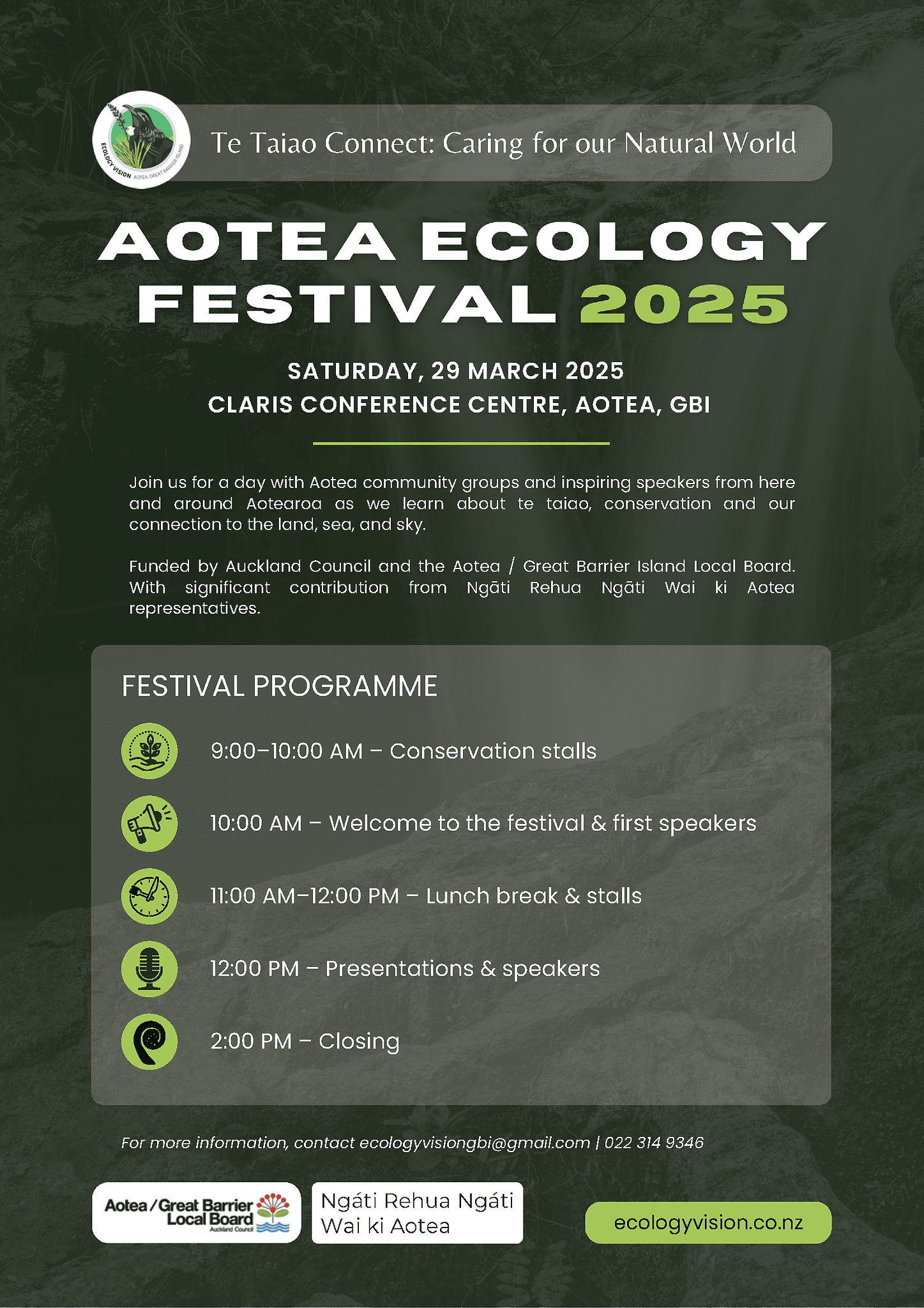 Aotea Ecology Festival - Te Taiao Connect: Caring for our Natural World ...